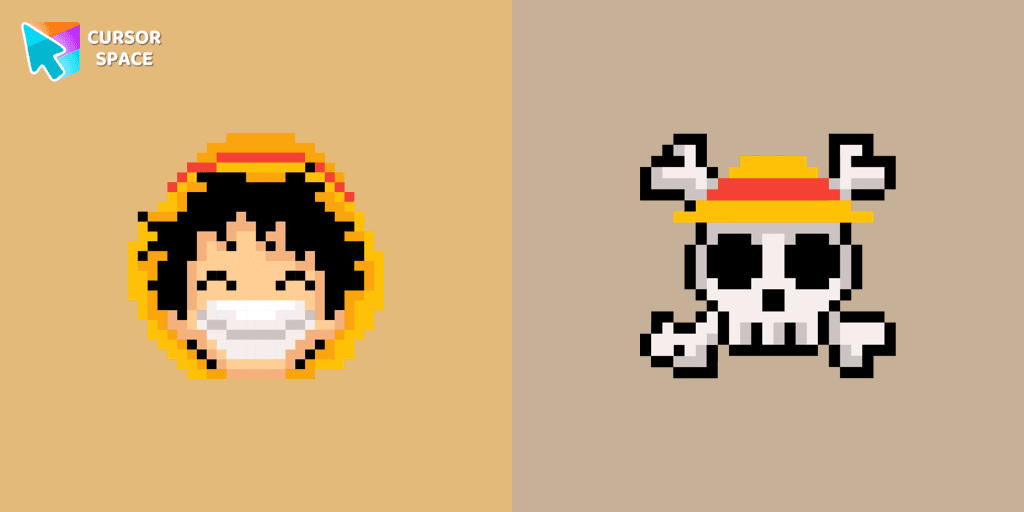 Monkey D. Luffy Pixel Cursor - Cursor Pack | Cursor Space